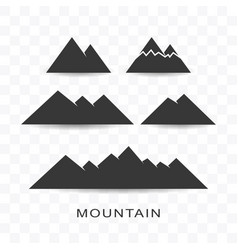 Mountain icon simple style Royalty Free Vector Image
