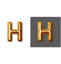 Luxury letter h logo template in gold color royal Vector Image