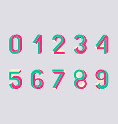 Impossible geometry numbers Royalty Free Vector Image