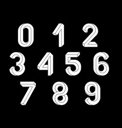 Impossible geometry numbers Royalty Free Vector Image