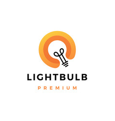 Glowing yellow light bulb Royalty Free Vector Image