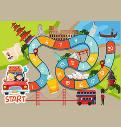 Simple board game template Royalty Free Vector Image