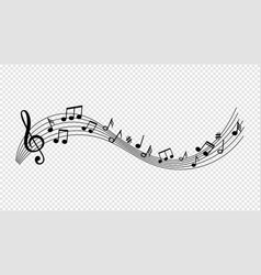 Music notes isolated on white background Vector Image
