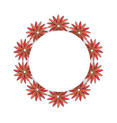 Round flowers decoration design Royalty Free Vector Image
