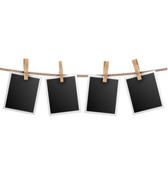 Set different sizes hanging photo frame Royalty Free Vector