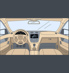 Car interior Royalty Free Vector Image - VectorStock