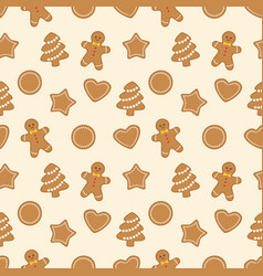 Cute cartoon gingerbread man Royalty Free Vector Image