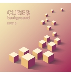 Isometric cubes background Royalty Free Vector Image