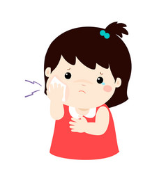 Little boy having toothache cartoon Royalty Free Vector