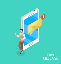 Email notification flat isometric concept Vector Image