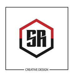 Sr modern letter logo design with swoosh Vector Image