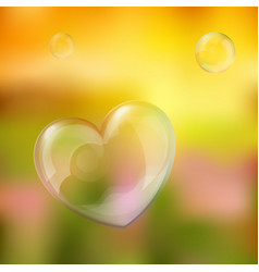 Shiny bubble heart Royalty Free Vector Image - VectorStock