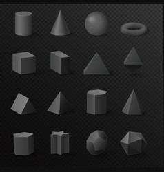 Realistic 3d basic shapes sphere shape Royalty Free Vector
