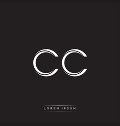 Cc initial letter split lowercase logo modern Vector Image