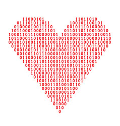 Binary code heart Royalty Free Vector Image - VectorStock