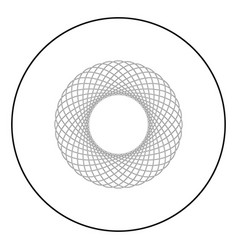 Spirograph element empty in center abstract Vector Image
