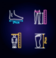 Height measurement rgb color icon human body size Vector Image