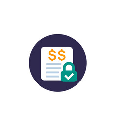 Fixed costs icon on white Royalty Free Vector Image