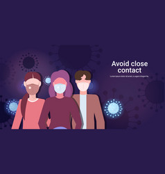 Avoid contact with infected people coronavirus Vector Image