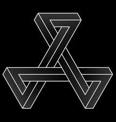 Impossible triangular icon Royalty Free Vector Image