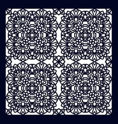 Square pattern panel for laser cutting with Vector Image