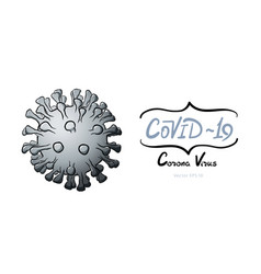 Corona virus hand drawn sketch Royalty Free Vector Image