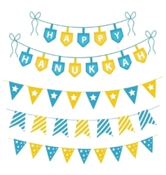 Bunting and garland set Royalty Free Vector Image
