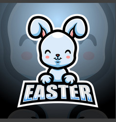 Rabbit mascot esport logo design Royalty Free Vector Image
