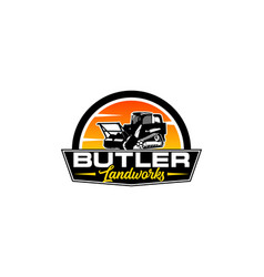 Butler logo template heavy equipment logo Vector Image