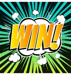 Comic cartoon bang exsplosion with you win text Vector Image