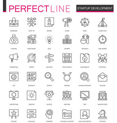 Set line icons start up Royalty Free Vector Image