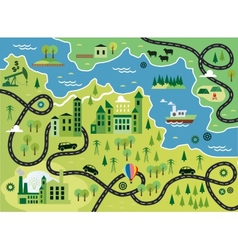 Cartoon map Royalty Free Vector Image - VectorStock