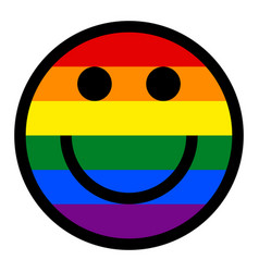 Pride Rainbow Face Emoji Vector Images (34)