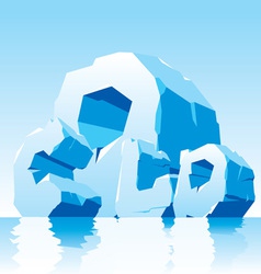 Ice word Royalty Free Vector Image - VectorStock