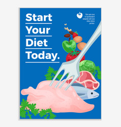 Healthy eating advertising poster Royalty Free Vector Image