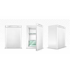 Small refrigerator with drinks Royalty Free Vector Image