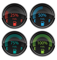 Fuel meter automobile indicator template gas Vector Image