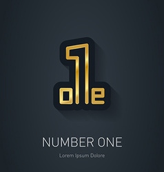Sign number 1 logo Royalty Free Vector Image - VectorStock