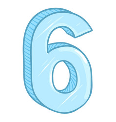 Cartoon - number seven the figure 7 Royalty Free Vector