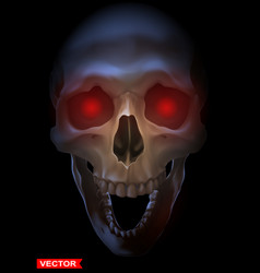 Red evil eyes on black background Royalty Free Vector Image