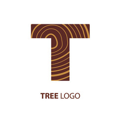 Wooden letter t Royalty Free Vector Image - VectorStock