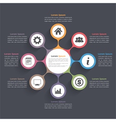 Circle Diagram with Eight Elements Royalty Free Vector Image