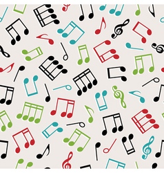 Knitted seamless pattern with notes Royalty Free Vector