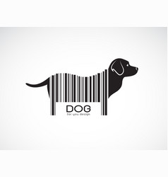 Dog labrador silhouette black white icon Vector Image