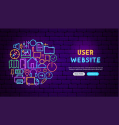 User interface neon icons Royalty Free Vector Image