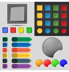 Big set of different colored buttons Trendy modern