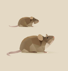 Rat polygon origami zodiac Royalty Free Vector Image
