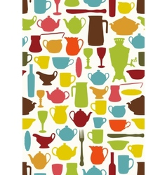 Cute kitchen pattern Royalty Free Vector Image