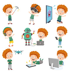 Kids technology Royalty Free Vector Image - VectorStock