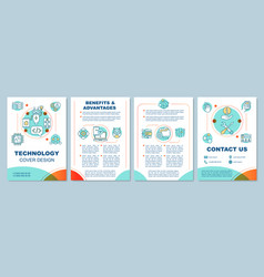 Computer programmimg brochure template layout Vector Image